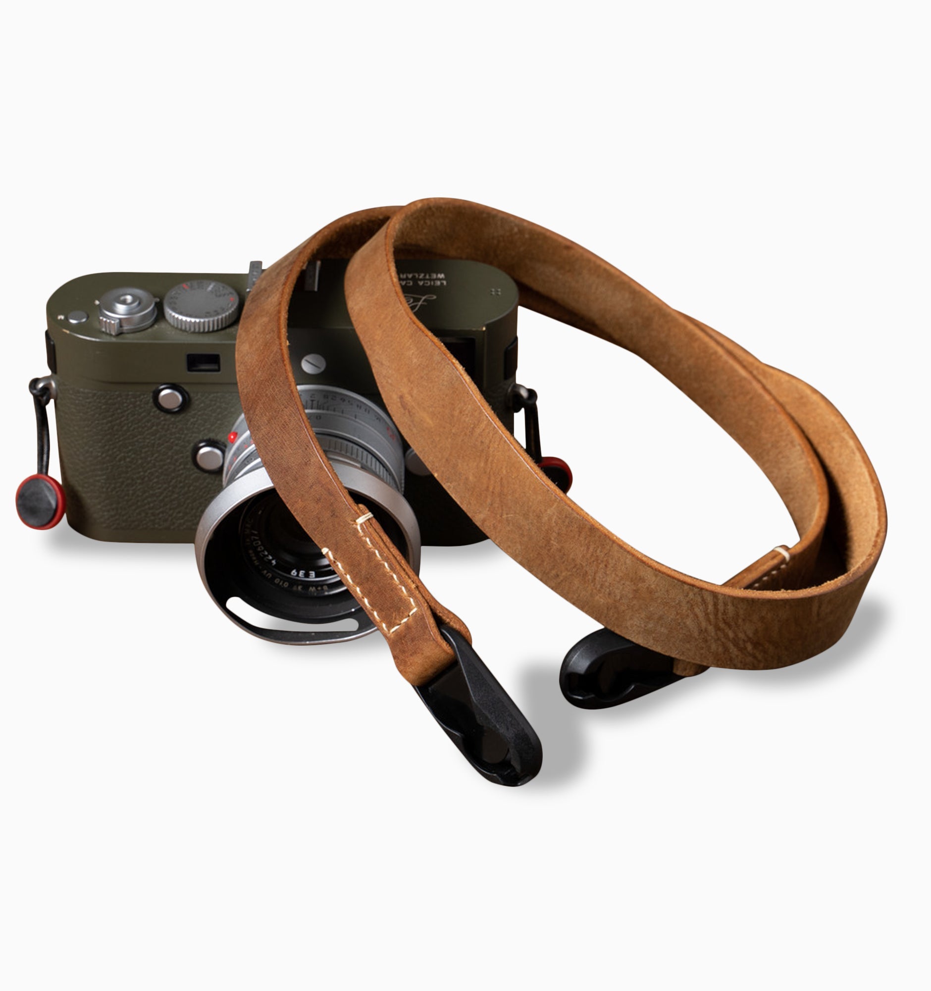 Wotancraft Full Leather Camera Neck Strap Tapered (Peak Design Anchor ...